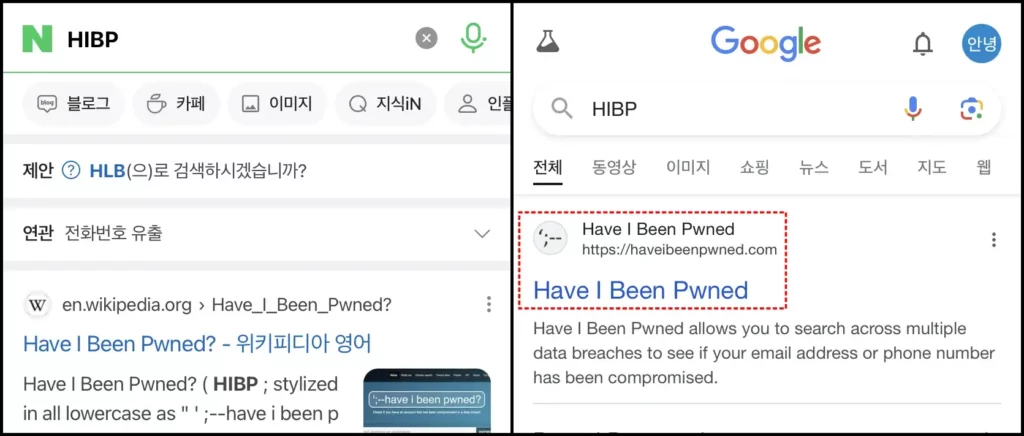 HIBP 사이트 이메일 주소 개인정보 유출 조회 방법